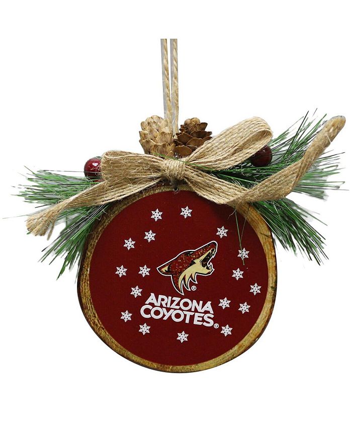 FOCO Arizona Coyotes Glitter Wood Stump Ornament - Macy's