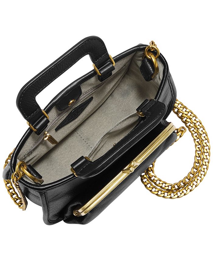 Fossil Leather Satchel Bag - Macy's