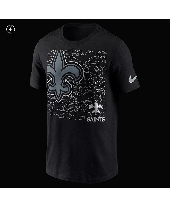 Nike Men's Black New Orleans Saints RFLCTV T-shirt - Macy's