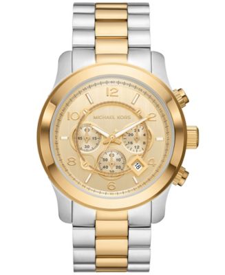 Michael Kors Unisex Runway Chronograph Two-Tone Stainless Steel ...