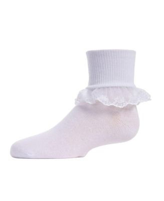 MeMoi Girls Classic Lace Ruffle Anklet Socks - Macy's