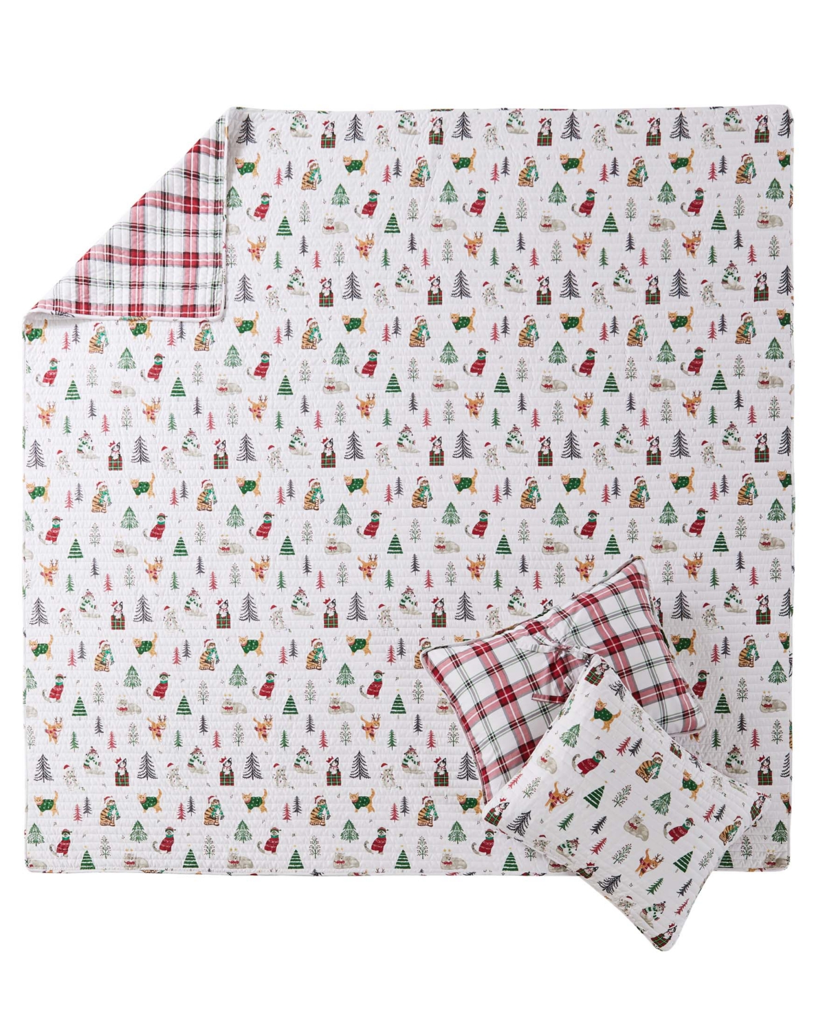 Click here for Levtex Meowy Christmas Reversible 3-Pc. Quilt Set... prices