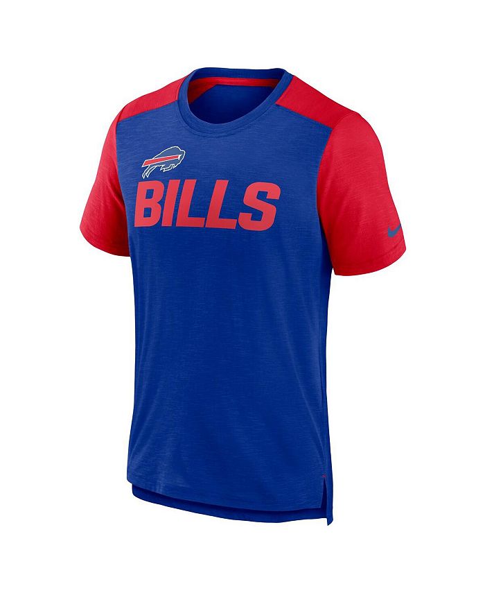 Nike Men's Heathered Royal, Heathered Red Buffalo Bills Color Block ...