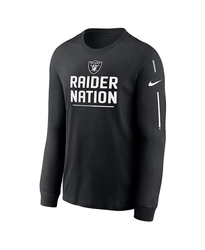 Nike Men's Black Las Vegas Raiders Team Slogan Long Sleeve T-shirt - Macy's