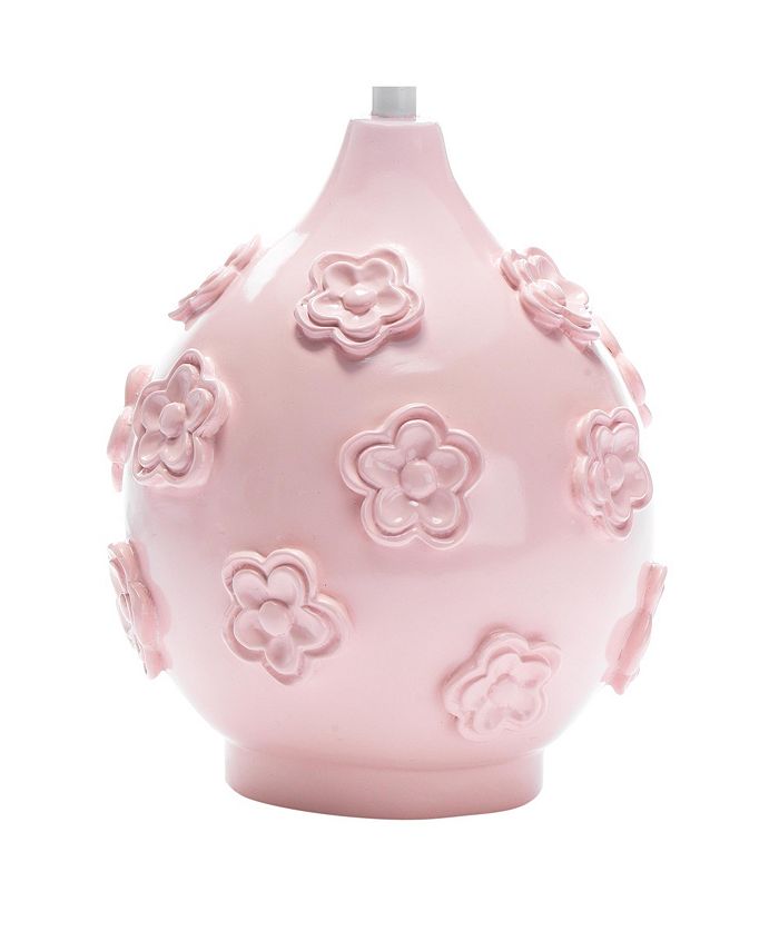 Lambs & Ivy Signature Botanical Baby Pink Floral Nursery Lamp with ...