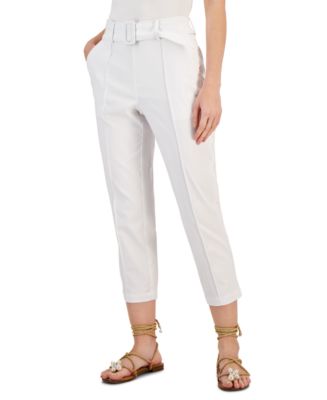 I.N.C. International Concepts Women's Belted High-Rise Capris, Created ...