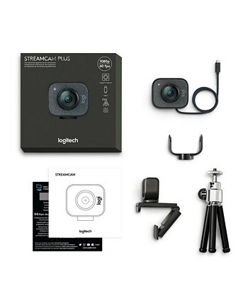 Logitech Streamcam Plus Webcam With Tripod (Graphite) And Knox Gear ...