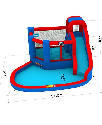 Sunny & Fun Inflatable Water Slide, Blow up Pool & Bounce House - Macy's