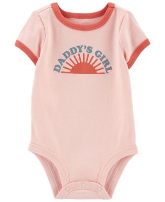 Carter's Baby Girls Daddy's Girl Short Sleeved Crew Neck Bodysuit - Macy's