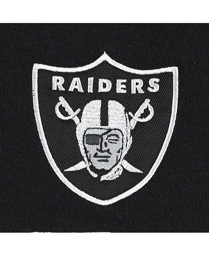 Starter Men's Black Las Vegas Raiders Draft Fleece Raglan Pullover ...