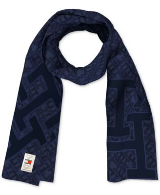 Tommy Hilfiger x Anthony Ramos Men's Monogram Tonal Knit Scarf - Macy's