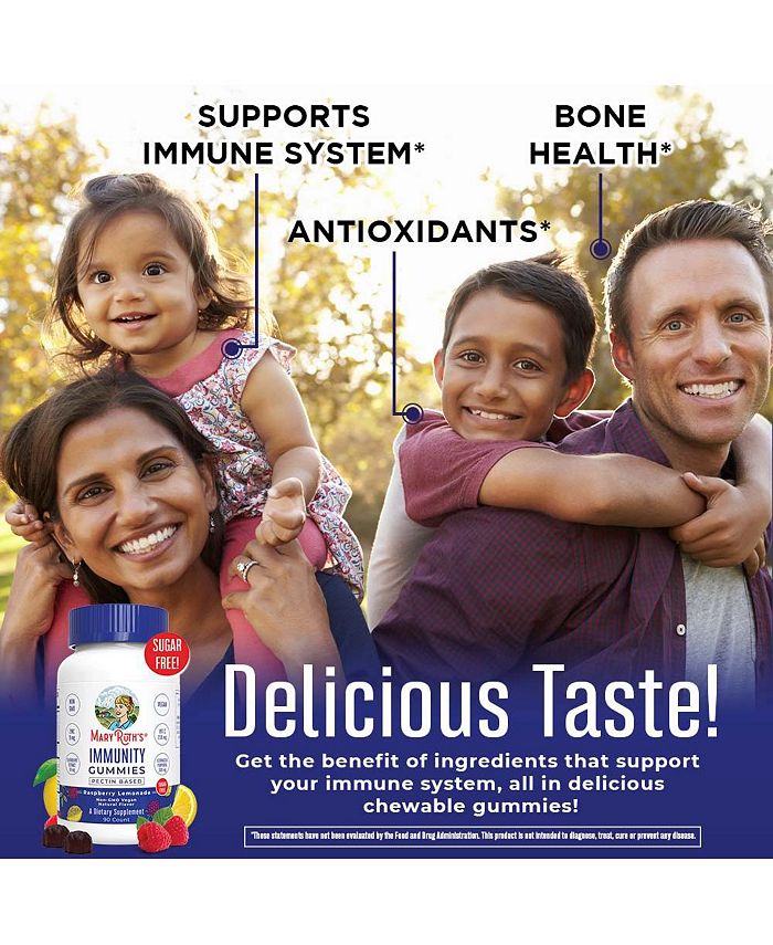 MaryRuth Organics SF Immunity Gummies, Raspberry Lemonade, 90ct - Macy's