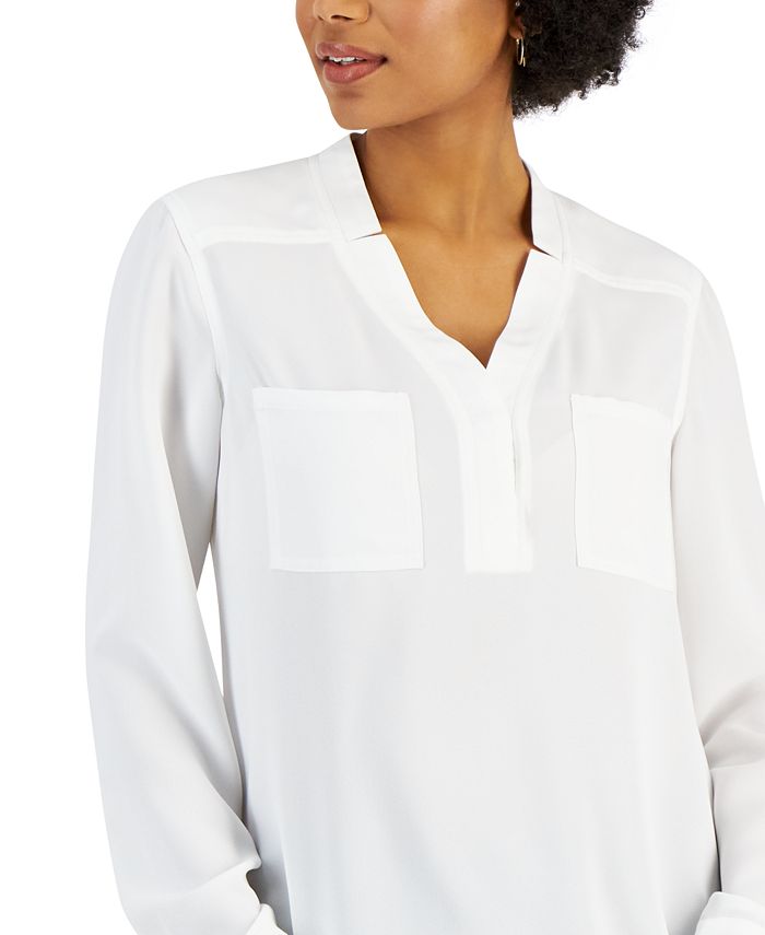 Nine West Women's V-Neck Utility Top - Macy's