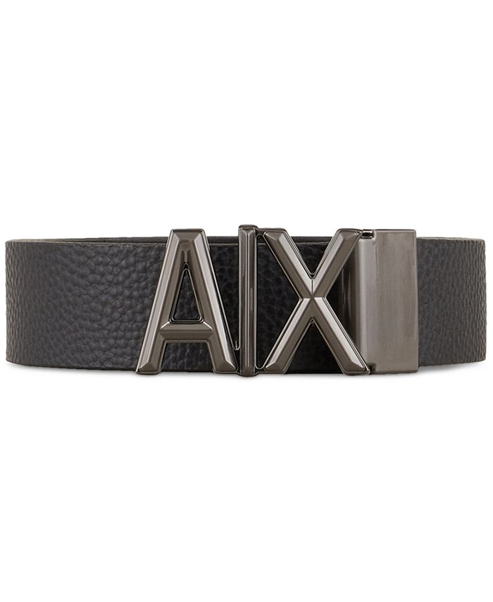 A|X Armani Exchange Men's Modern AX Logo Buckle Belt - Macy's
