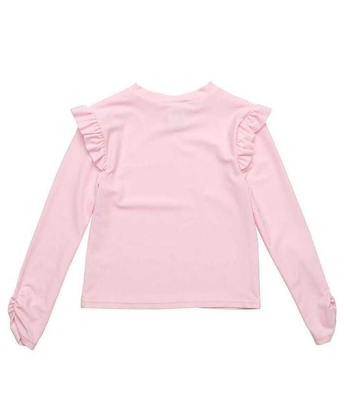 Snapper Rock Toddler, Child Girls Ballet Pink LS Rash Top - Macy's