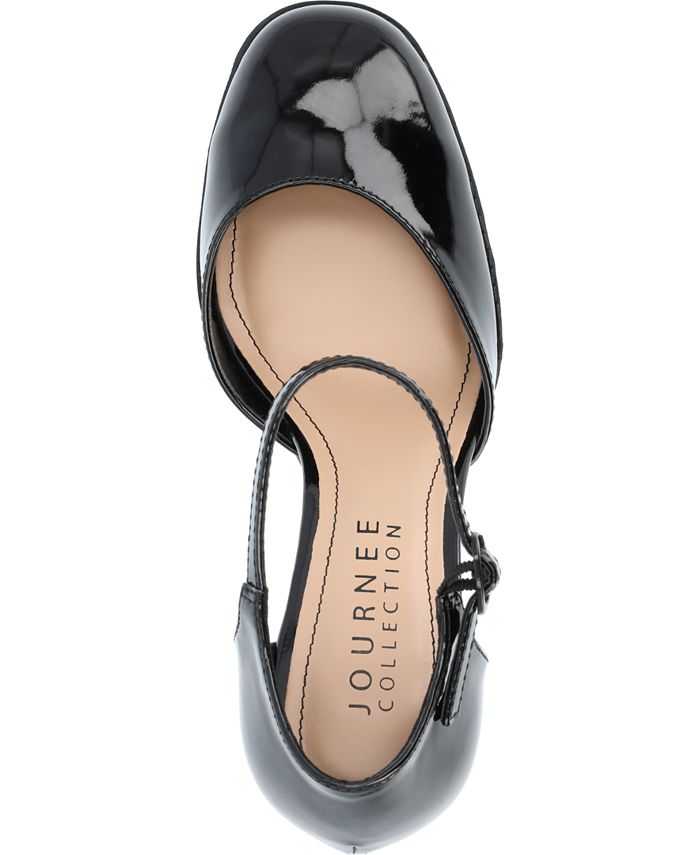 Journee Collection Women's Samarr Platform Block Heel Pumps - Macy's
