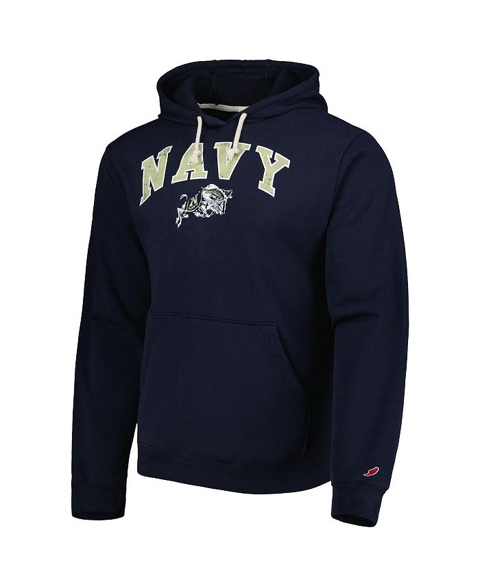League Collegiate Wear Men's Navy Navy Midshipmen Arch Essential Fleece ...
