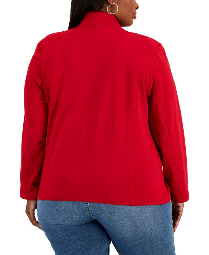 Tommy Hilfiger Plus Size Military Band Jacket - Macy's