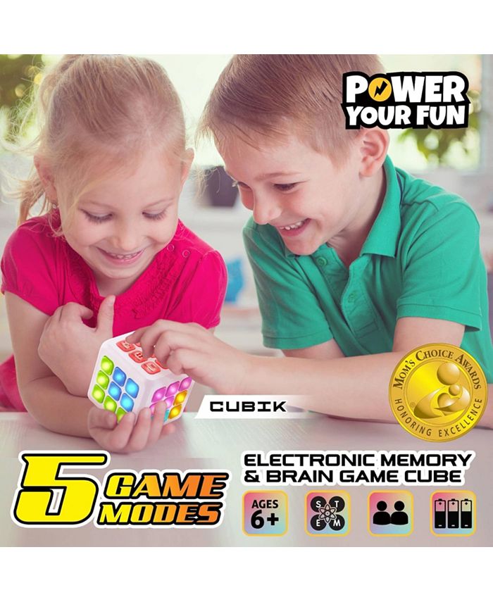 Power Your Fun Cubik LED Flashing Cube Memory Game - White - Macy's