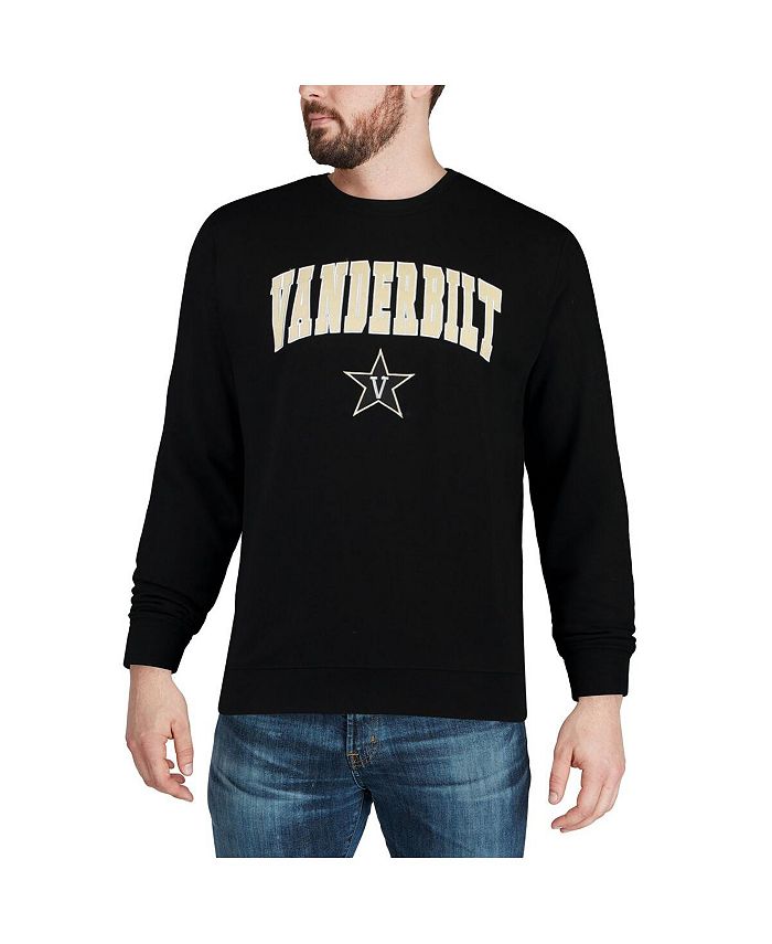 Colosseum Men's Black Vanderbilt Commodores Arch and Logo Crew Neck ...