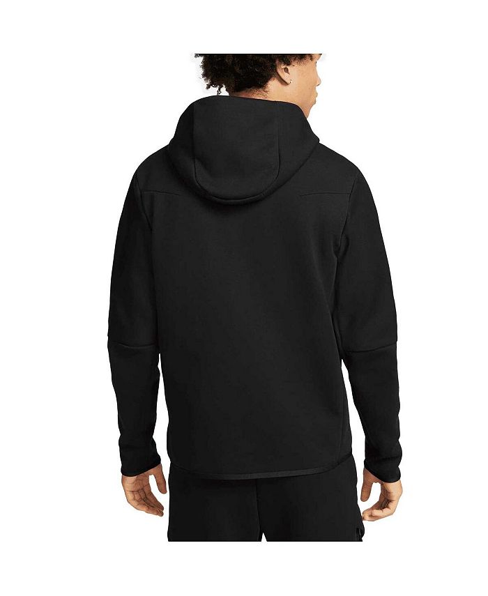Nike Men's Black Liverpool Logo Tech Fleece Full-Zip Hoodie - Macy's