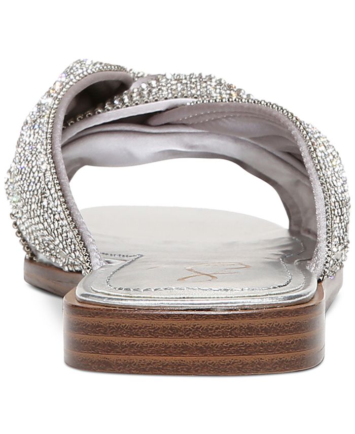 Sam Edelman Issie Embellished Knotted Slide Sandals - Macy's