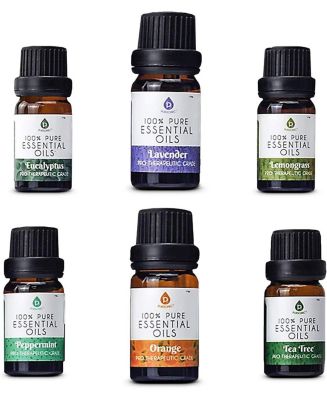 Pursonic 100% Pure Essential Aromatherapy Oils Gift Set-6 Pack , 10ML ...