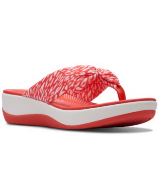 Clarks Women's Arla Glison Printed Fabric Flip-Flop Sandals - Macy's