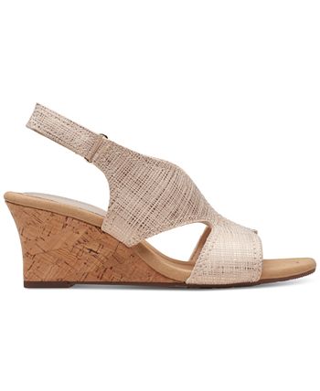 Clarks Women's Kyarra Aster Cutout Wedge Sandals - Macy's