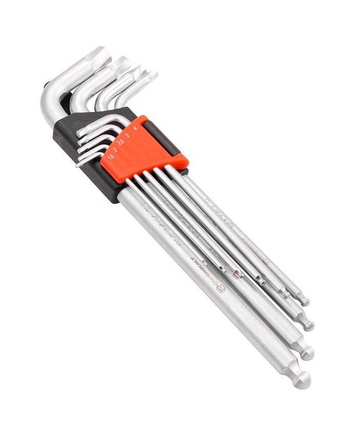 Powerbuilt 9 Piece Zeon Metric Hex Key Wrench Set for Damaged Fasteners ...