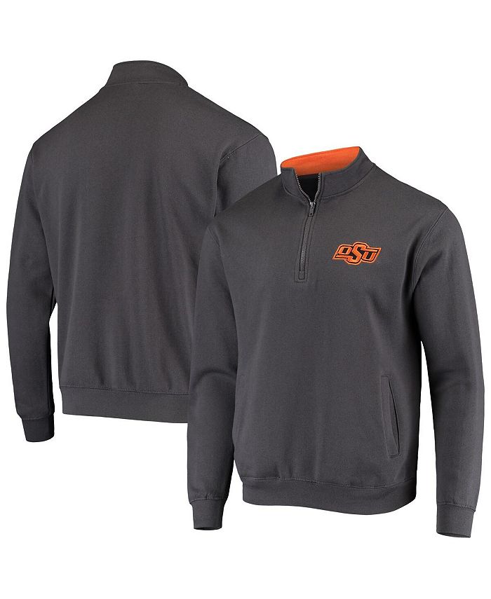 Colosseum Men's Charcoal Oklahoma State Cowboys Tortugas Logo Quarter-Zip Jacket - Macy's