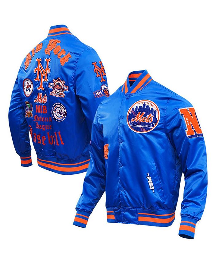 Pro Standard Men's Royal New York Mets Old English Satin Full-Snap ...