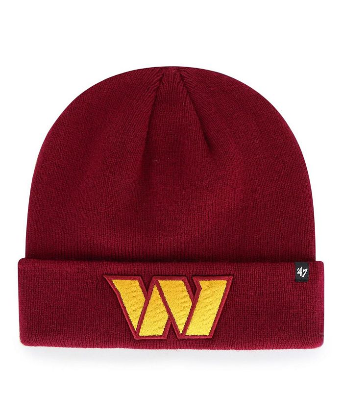 '47 Brand Men's Burgundy Washington Commanders Primary Cuffed Knit Hat ...