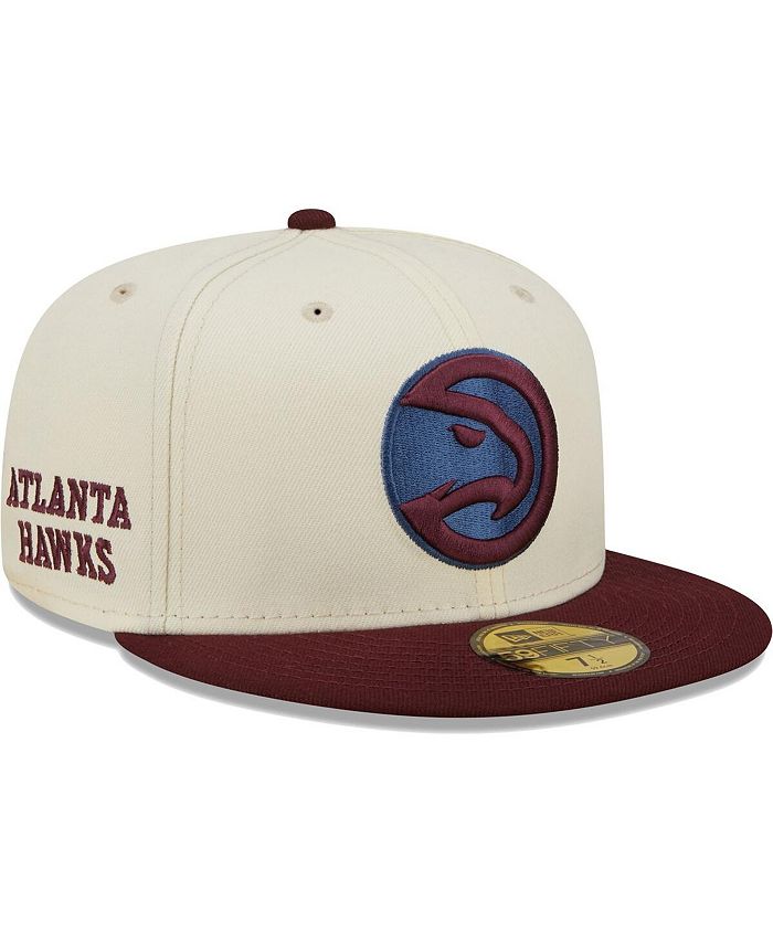 New Era Men's Cream Atlanta Hawks Color Pop 59FIFTY Fitted Hat - Macy's