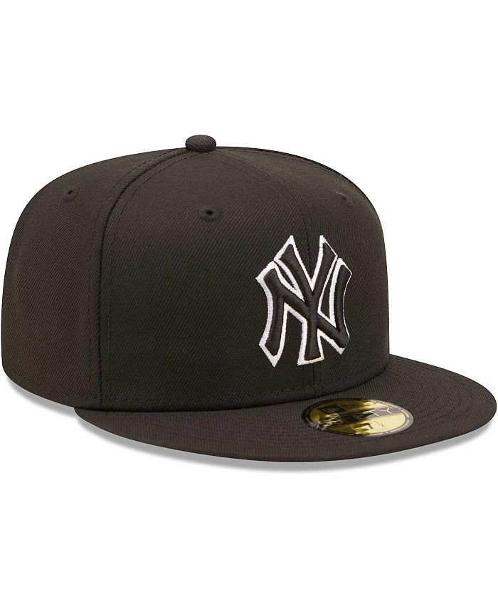 New Era Men's New York Yankees Black on Black Dub 59FIFTY Fitted Hat ...