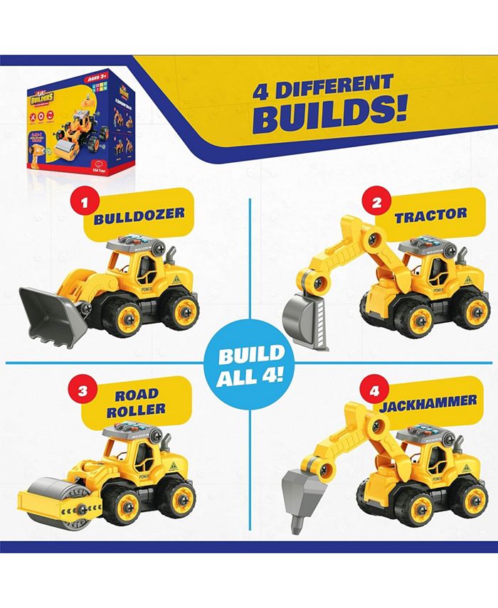 USA Toyz Lil Builders RC Truck Building Toys for Kids - 4 in 1 - Macy's