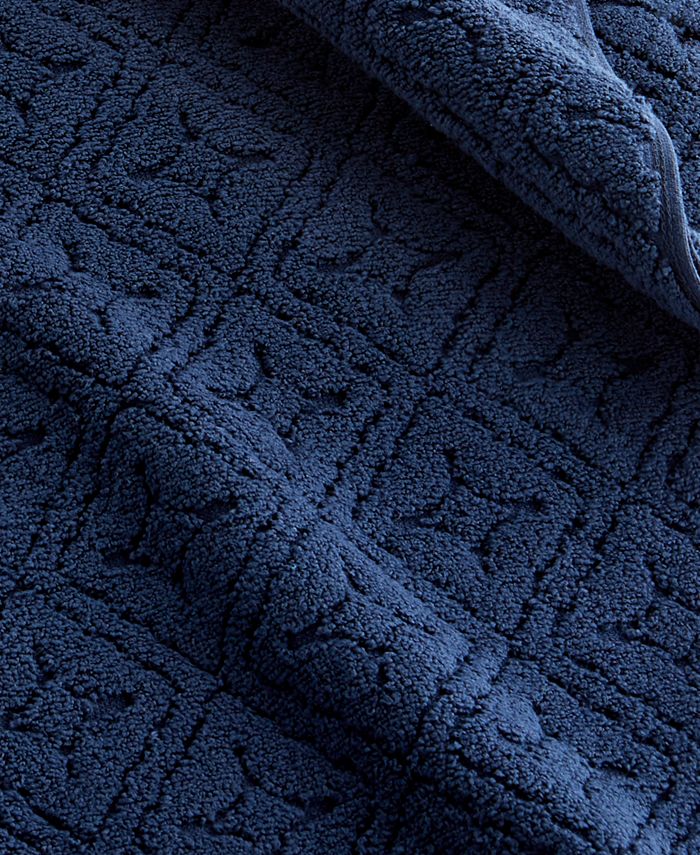 Hotel Collection Micro Cotton Sculpted Tonal Tile Bath Towel, 30" x 56 ...