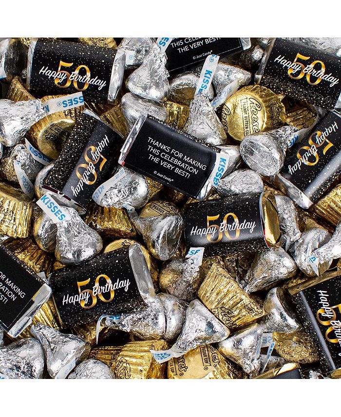Just Candy 105 pcs 50th Birthday Party Candy Hershey's Chocolate Mix (1 ...
