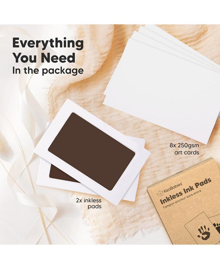 KeaBabies 2pk Inkless Ink Pad for Baby Hand and Footprint Kit, Clean ...