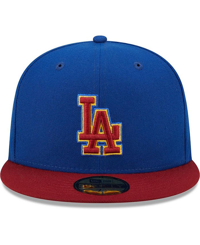 New Era Men's Royal, Red Los Angeles Dodgers Logo Primary Jewel Gold ...