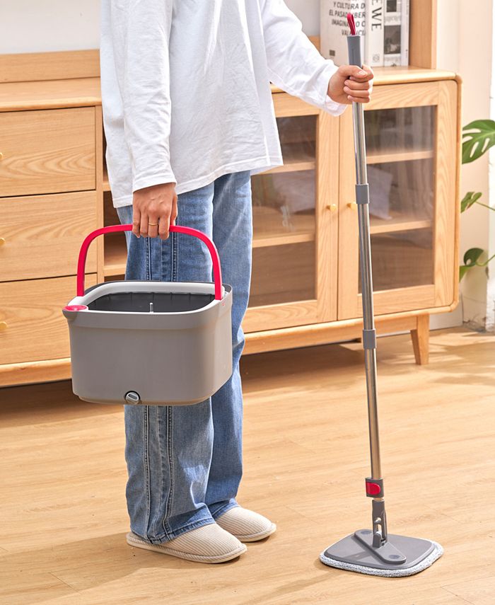 True & Tidy Mop, Silicone Sweeper & Bucket Cleaning System - Macy's