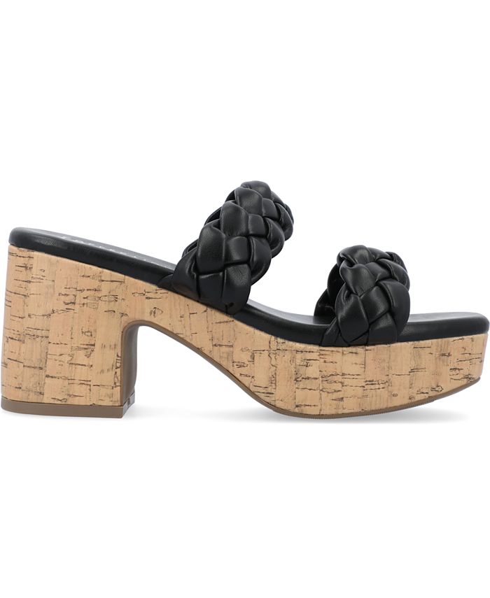 Journee Collection Women's Kyaa Braided Platform Sandals - Macy's