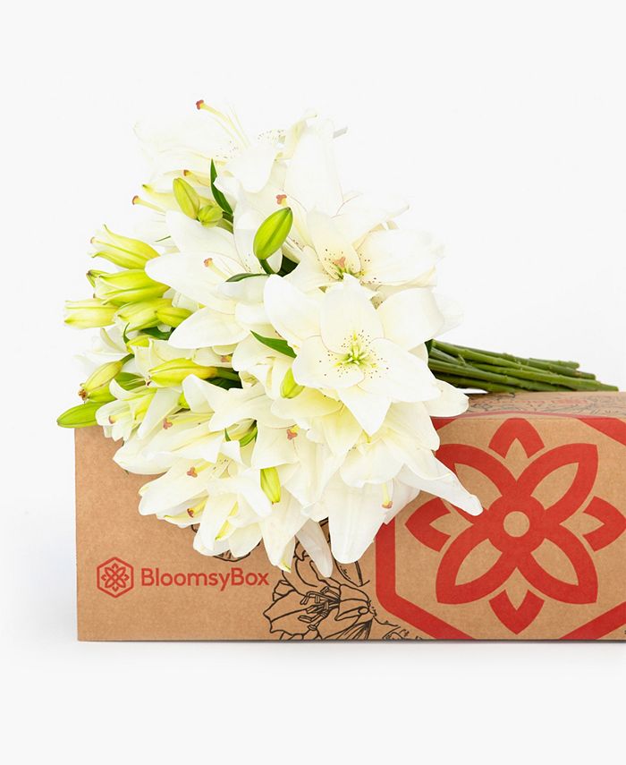 BloomsyBox Casablanca White Lilies Fresh Flower Bouquet - Macy's