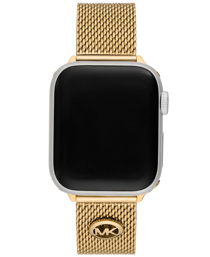 Michael Kors Unisex Gold-Tone Stainless Steel Mesh Band for Apple Watch ...