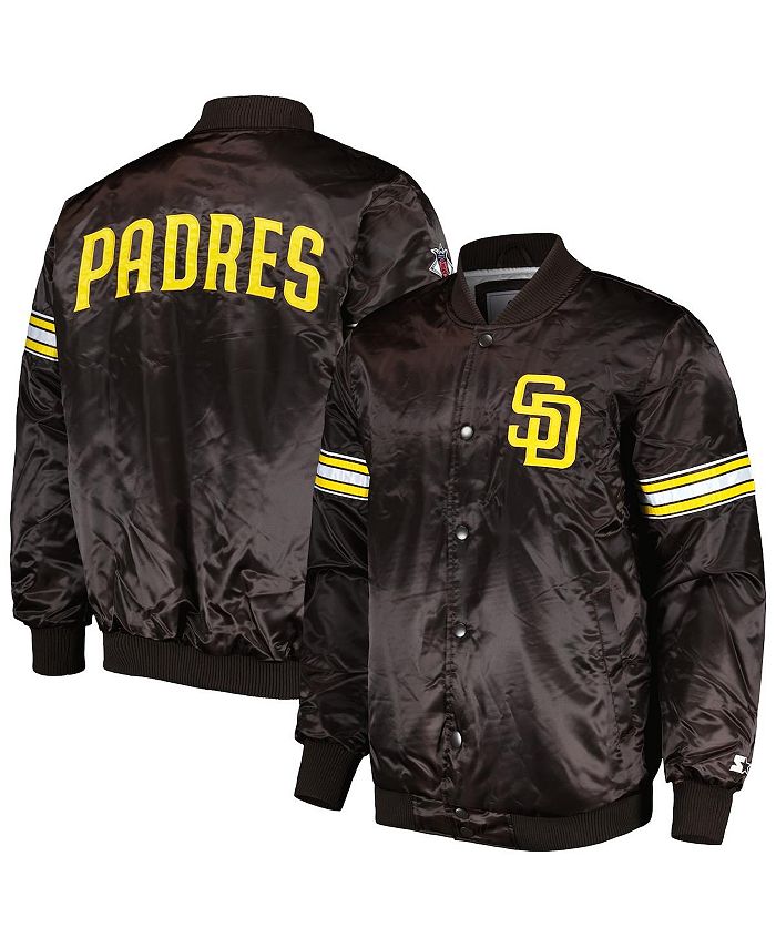Starter Men's Brown San Diego Padres Pick and Roll Satin Varsity Full ...