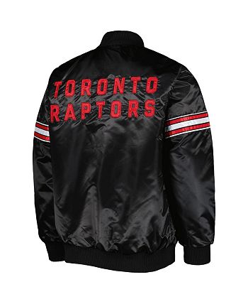 Starter Men's Black Toronto Raptors Pick and Roll Satin Full-Snap ...