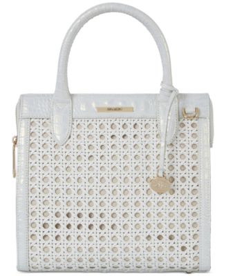 Brahmin Caroline Shell White Mayfield Small Leather Satchel - Macy's