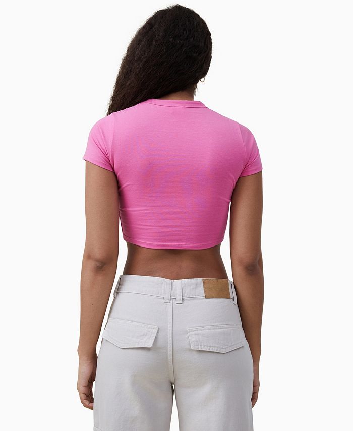 COTTON ON Women's Micro Crop T-shirt & Reviews - Tops - Juniors - Macy's