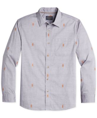 Pendleton Men's Carson Jacquard Dobby Chambray Long Sleeve Shirt - Macy's