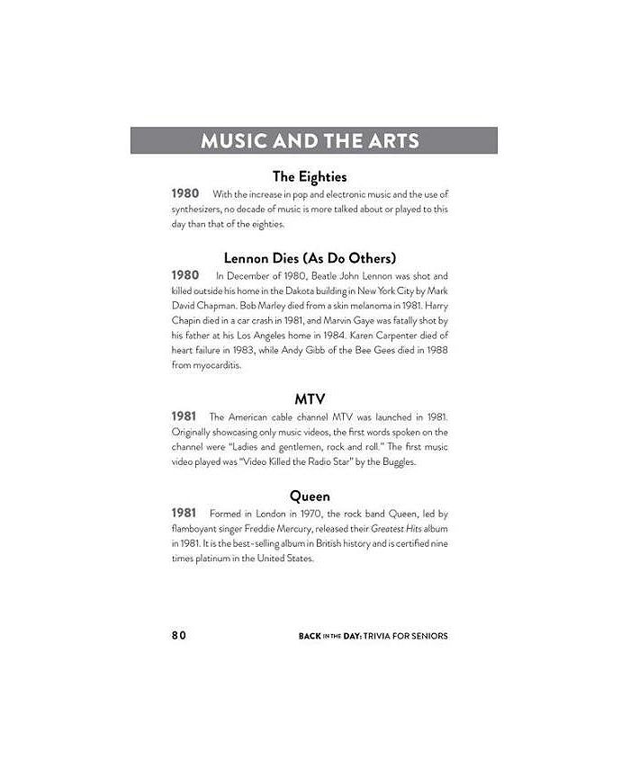 Barnes & Noble Back in the Day Trivia for Seniors: Facts and Trivia ...